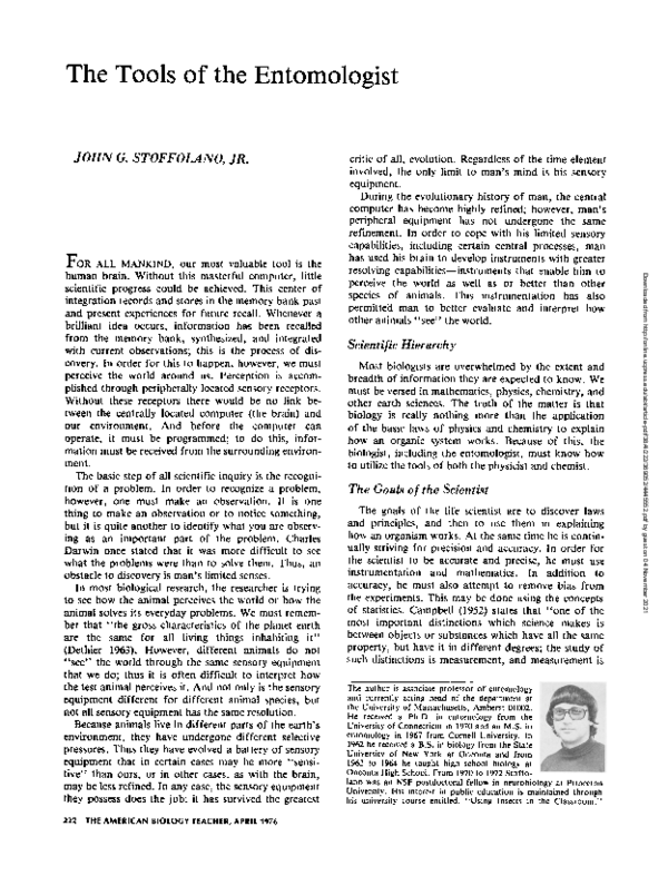 (PDF) The Tools of the Entomologist
