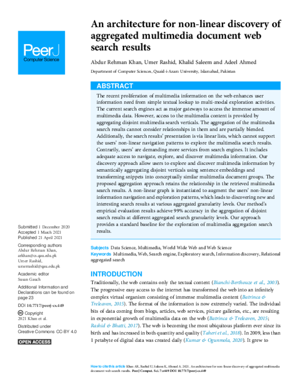 (PDF) An architecture for non-linear discovery of aggregated multimedia ...