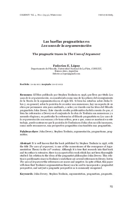 (PDF) The pragmatic traces in The Uses of Argument