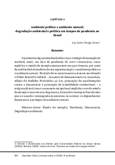 (PDF) Ambiente político e ambiente natural: degradação ambiental e ...