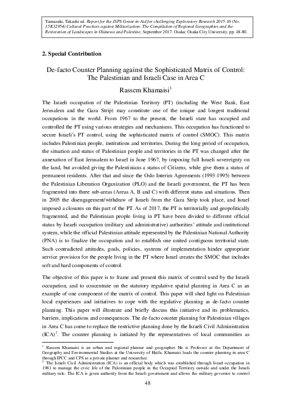 (PDF) De-facto Counter Planning against the Sophisticated Matrix of ...