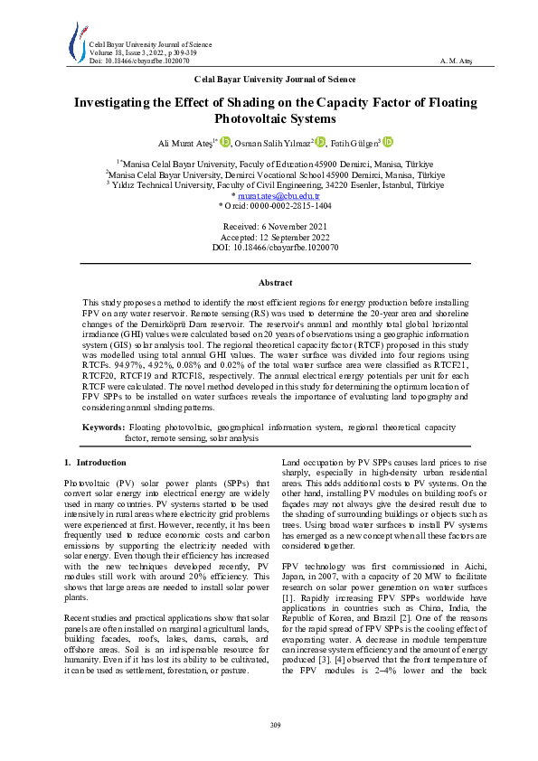 (PDF) Investigating the Effect of Shading on the Capacity Factor of ...