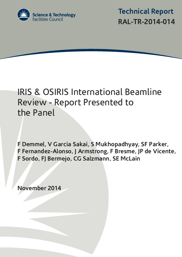 (PDF) IRIS & OSIRIS International Beamline Review - Report Presented to ...