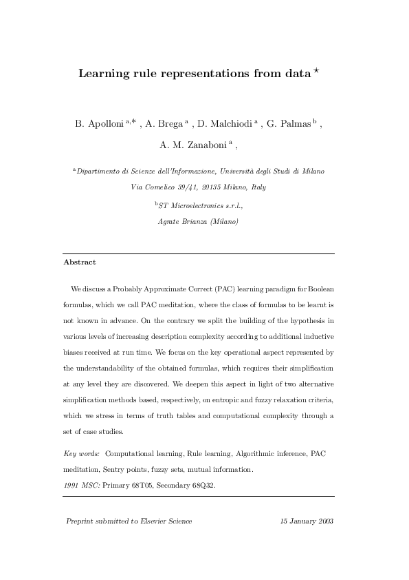 (PDF) Learning rule representations from data