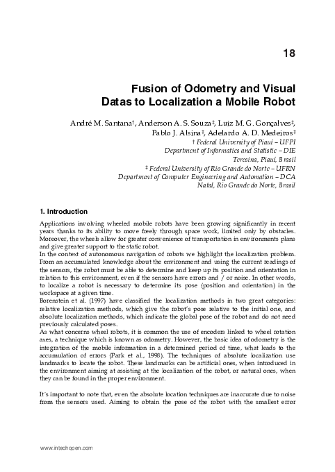 Pdf Fusion Of Odometry And Visual Datas To Localization A Mobile 6941