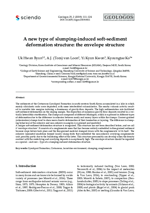 (PDF) A new type of slumping-induced soft-sediment deformation ...