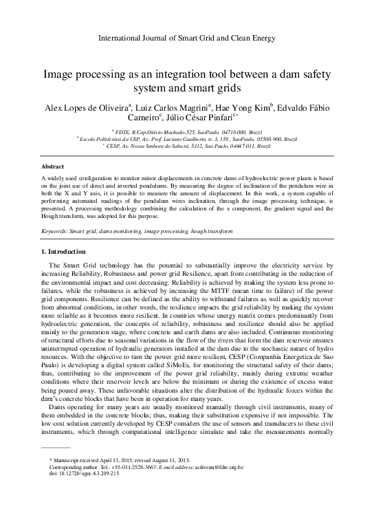 (PDF) Image processing as an integration tool between a dam safety ...