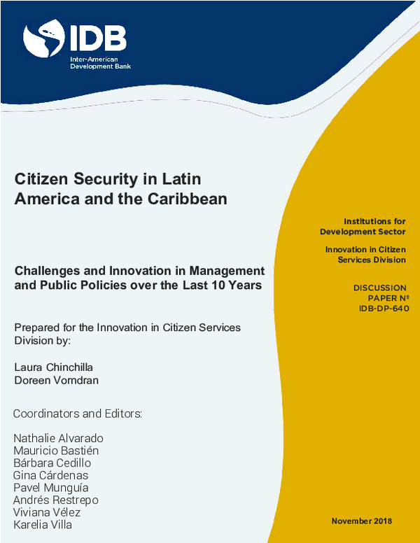 (PDF) Citizen Security in Latin America and the Caribbean: Challenges ...