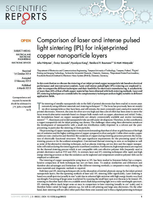(PDF) Comparison of laser and intense pulsed light sintering (IPL) for ...