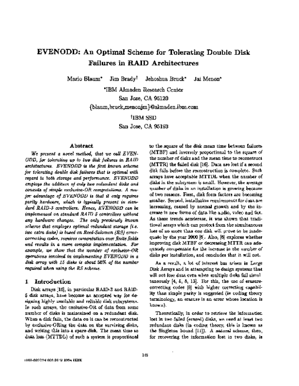 (PDF) Evenodd