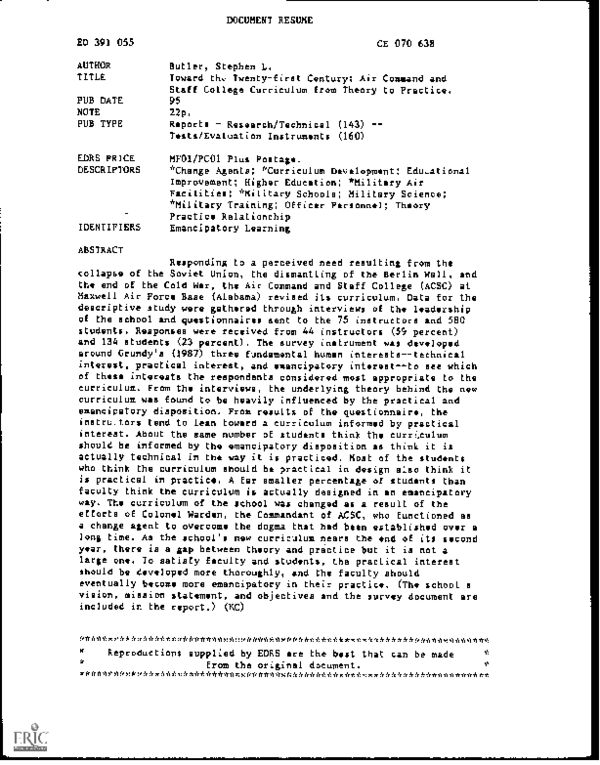 (PDF) Toward the Twenty-first Century: Air Command and Staff College ...