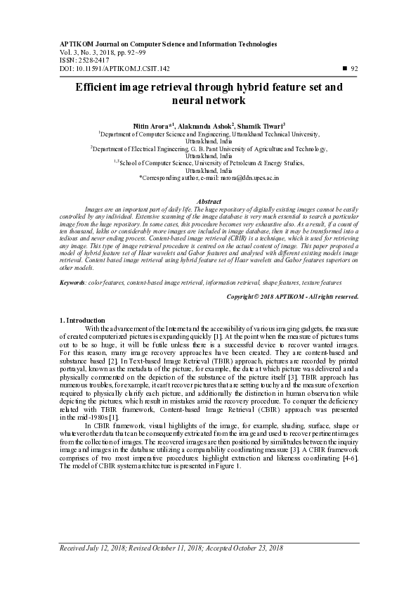 (PDF) Image classification using neural network for efficient image retrieval