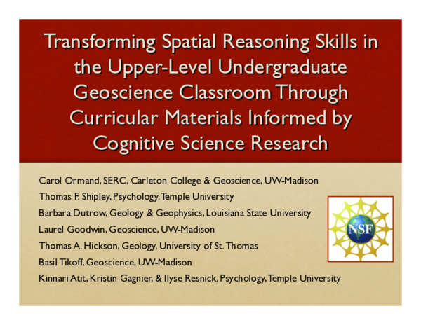 (PDF) Transforming Spatial Reasoning Skills in the Upper-Level ...