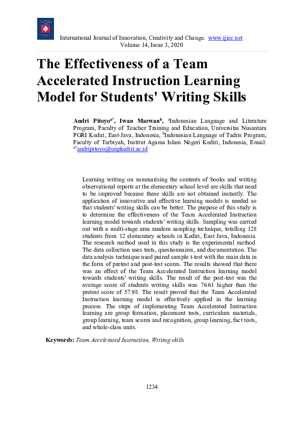 (PDF) The Effectiveness of a Team Accelerated Instruction Learning ...