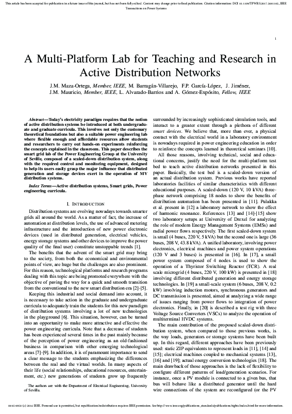 (PDF) A Multi-Platform Lab for Teaching and Research in Active ...