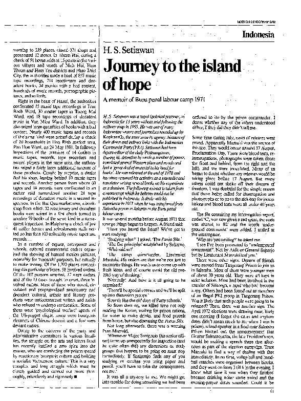 (PDF) Journey to the island of hope