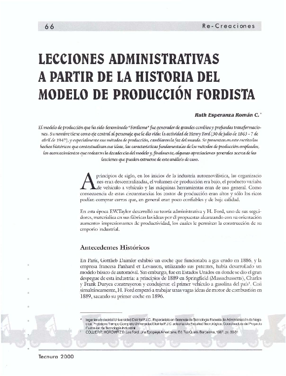 (PDF) Lecciones administrativas a partir de la historia del modelo de ...