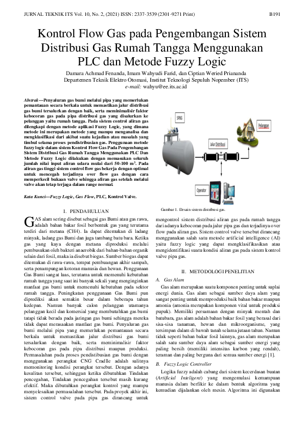 (PDF) Kontrol Flow Gas pada Pengembangan Sistem Distribusi Gas Rumah ...