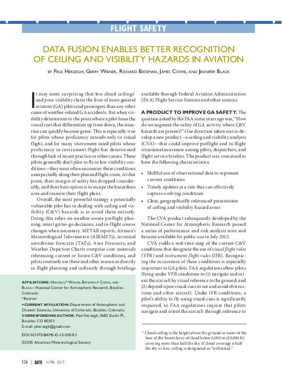 (PDF) Data Fusion Enables Better Recognition of Ceiling and Visibility ...