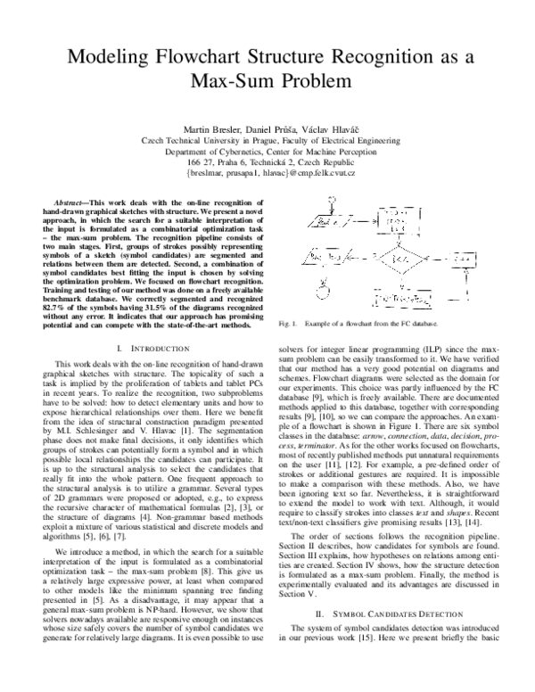 (PDF) Modeling Flowchart Structure Recognition as a Max-Sum Problem (PDF) Modeling Flowchart Structure Recognition as a Max-Sum Problem