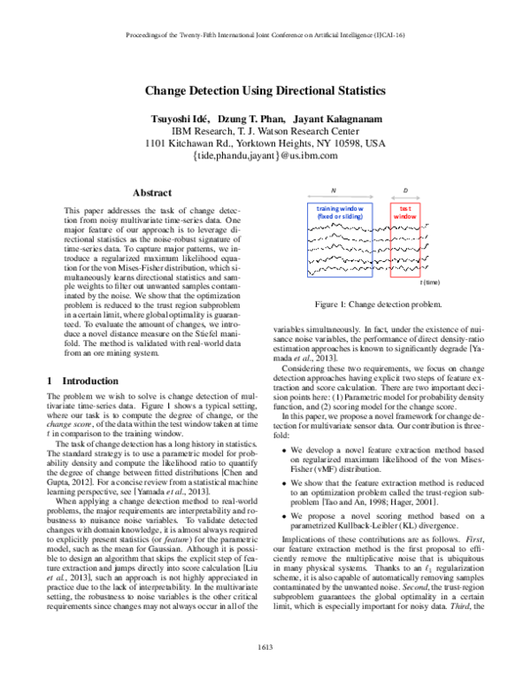 (PDF) Directional Statistics for Change Detection