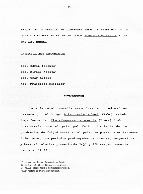(PDF) Efecto de la densidad de cobertura sobre la severidad de la ...