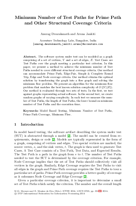 (PDF) Minimum Number of Test Paths for Prime Path and Other Structural ...