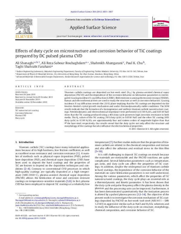 (PDF) Effects of duty cycle on microstructure and corrosion behavior of ...