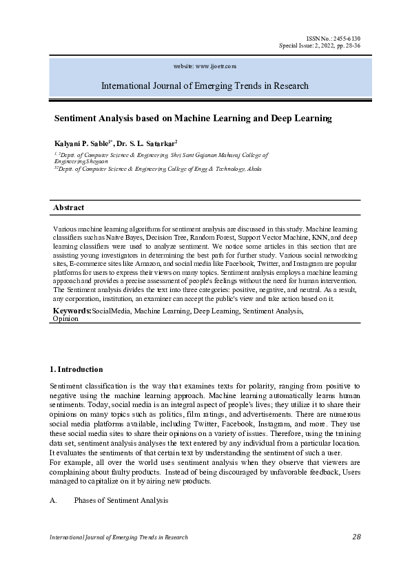 Pdf Sentiment Analysis Based On Machine Learning And Deep Learning