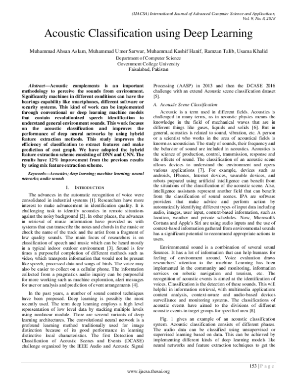 Pdf Acoustic Classification Using Deep Learning Ramzan Talib