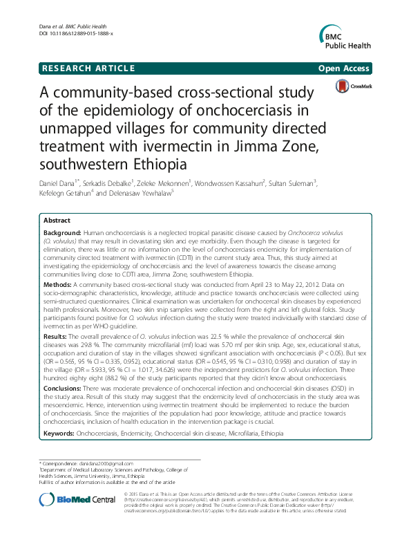 (PDF) A community-based cross-sectional study of the epidemiology of ...