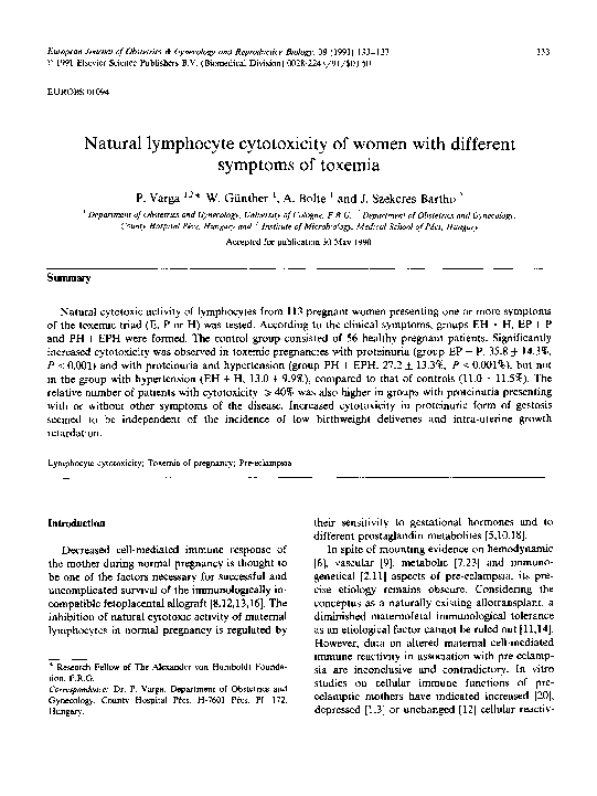 (PDF) Natural lymphocyte cytotoxicity of women with different symptoms ...