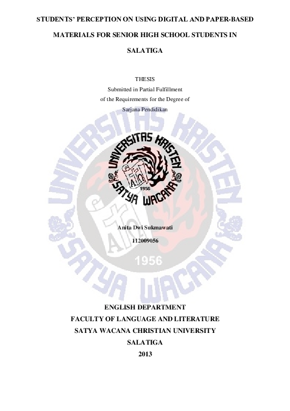 (PDF) Students' Perception on Using Digital and Paper-Based Materials ...