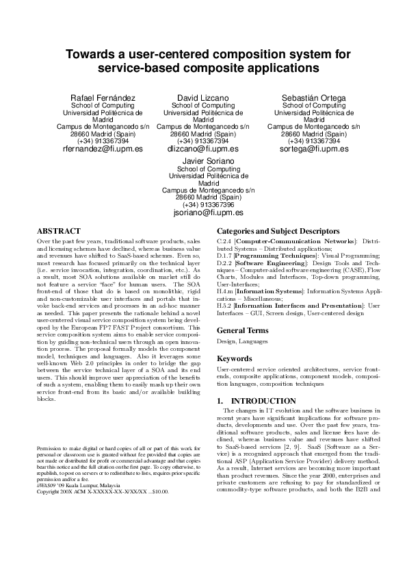 (PDF) Towards a user-centered composition system for service-based ...