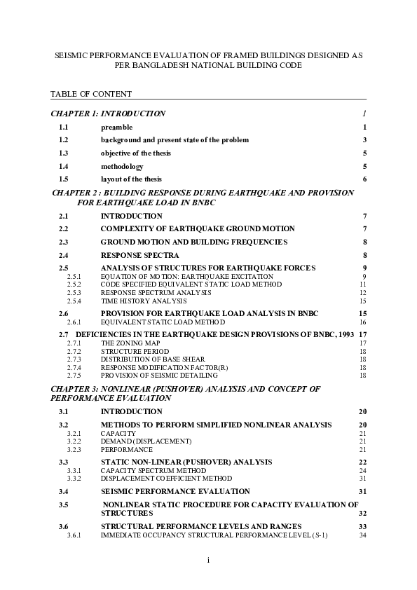 (DOC) Seismic performance evaluation of framed buildings designed as ...