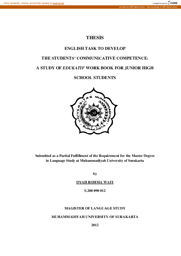 (PDF) English Task to Develop The Students’ Communicative Competence: a ...