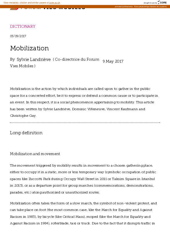 (PDF) Mobilization