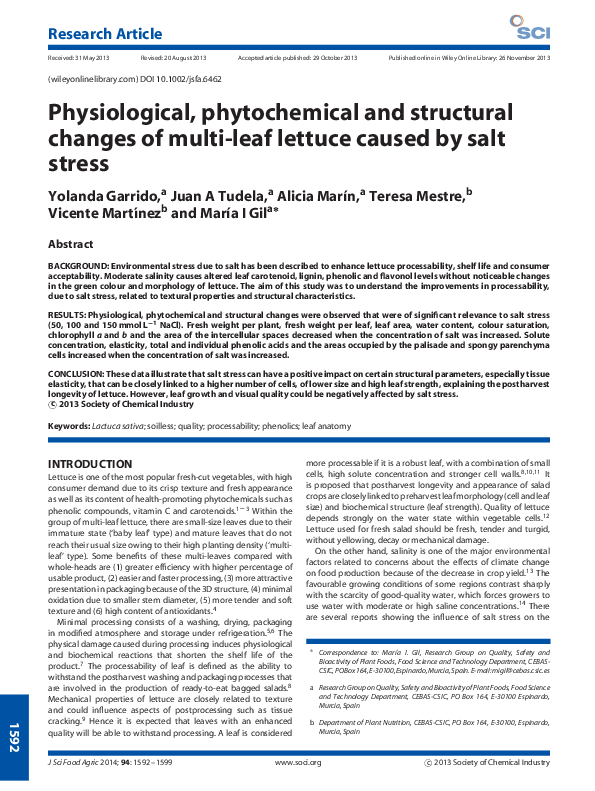 (PDF) Physiological, phytochemical and structural changes of multi-leaf ...