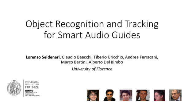 (PDF) Object Recognition and Tracking for Smart Audio Guides