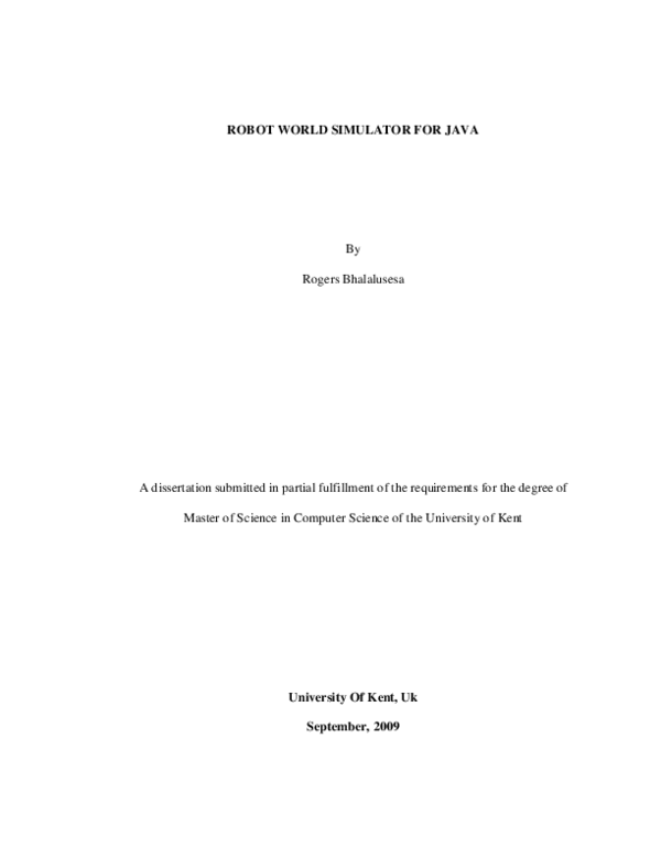 (PDF) Robot world simulator for java