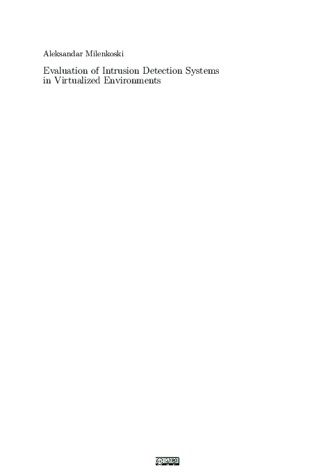 (PDF) Evaluation of Intrusion Detection Systems in Virtualized Environments