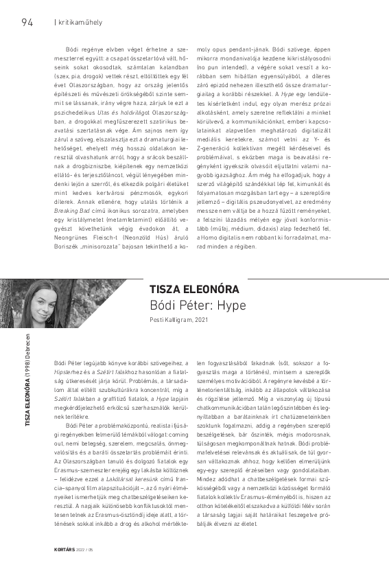 (PDF) Félelem és reszketés Olaszországban (Bódi Péter: Hype)