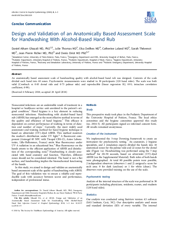 (PDF) Design and validation of an anatomically based assessment scale ...