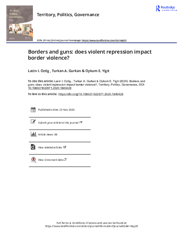 (PDF) Borders and guns: does violent repression impact border violence?