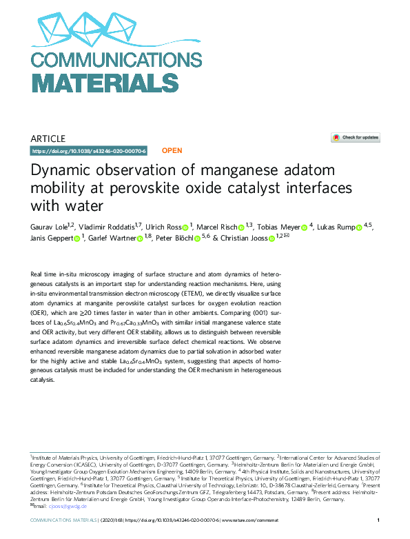(PDF) Dynamic observation of manganese adatom mobility at perovskite ...