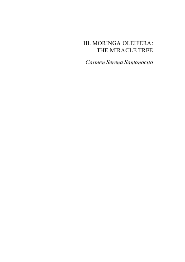(PDF) Moringa oleifera: the miracle tree