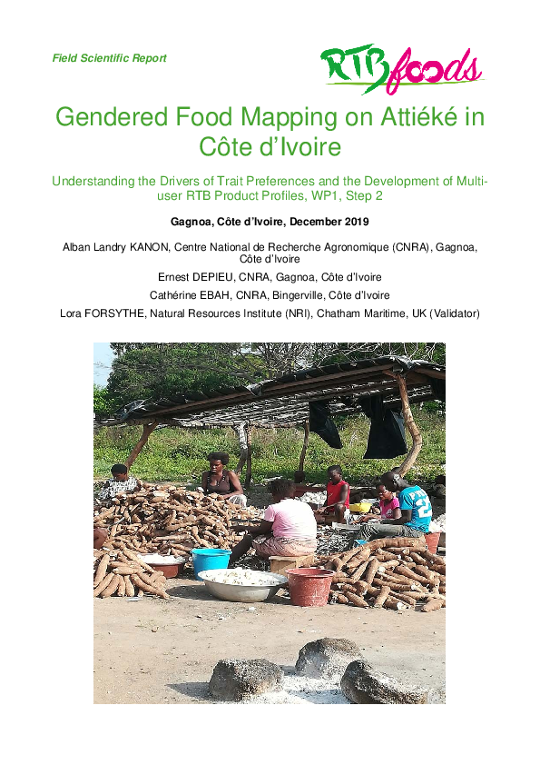 (PDF) Gendered Food Mapping on Attiéké in Côte d'Ivoire