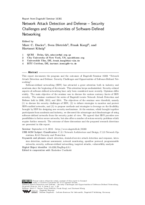 (PDF) Network Attack Detection and Defense – Security Challenges and Opportunities of Software ...