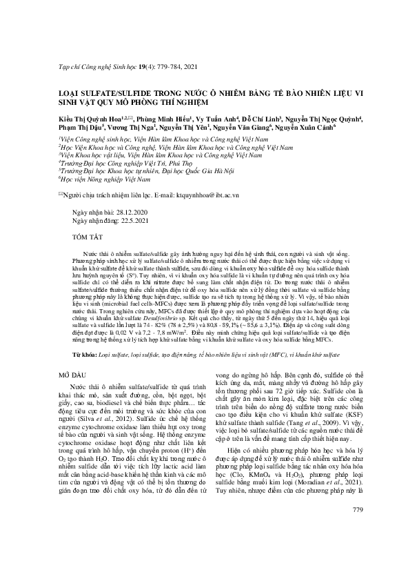 (PDF) Sulfate/sulfide removal from wastewater by lab-scale microbial ...