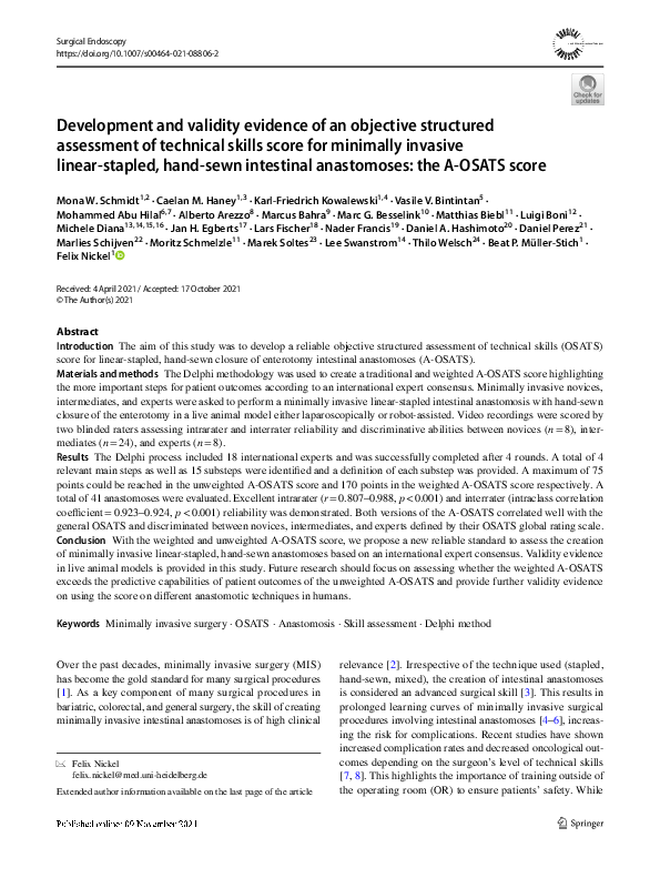 (PDF) Development and validity evidence of an objective structured ...